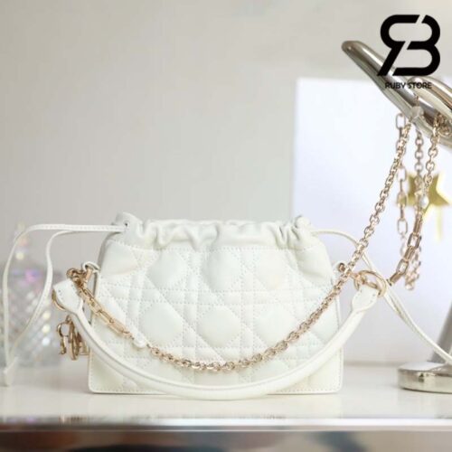 Túi Lady Dior Milly Mini Bag Latte Cannage Lambskin best quality | Ruby ...