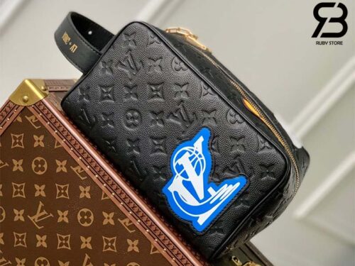 Túi LVxNBA Cloakroom Dopp Kit Đen Leather best quality | Ruby Luxury