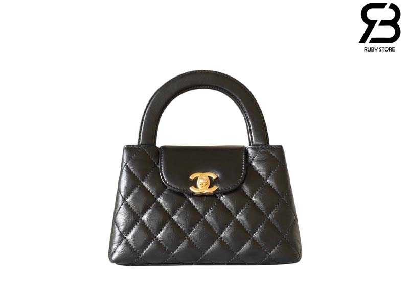 Túi Chanel 2023 Mini Shopping Kelly Bag Black Calfskin Best Deal